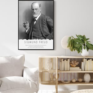 Sigmund Freud Art Print - Original Design Photo Poster Gift Wall Decor ...