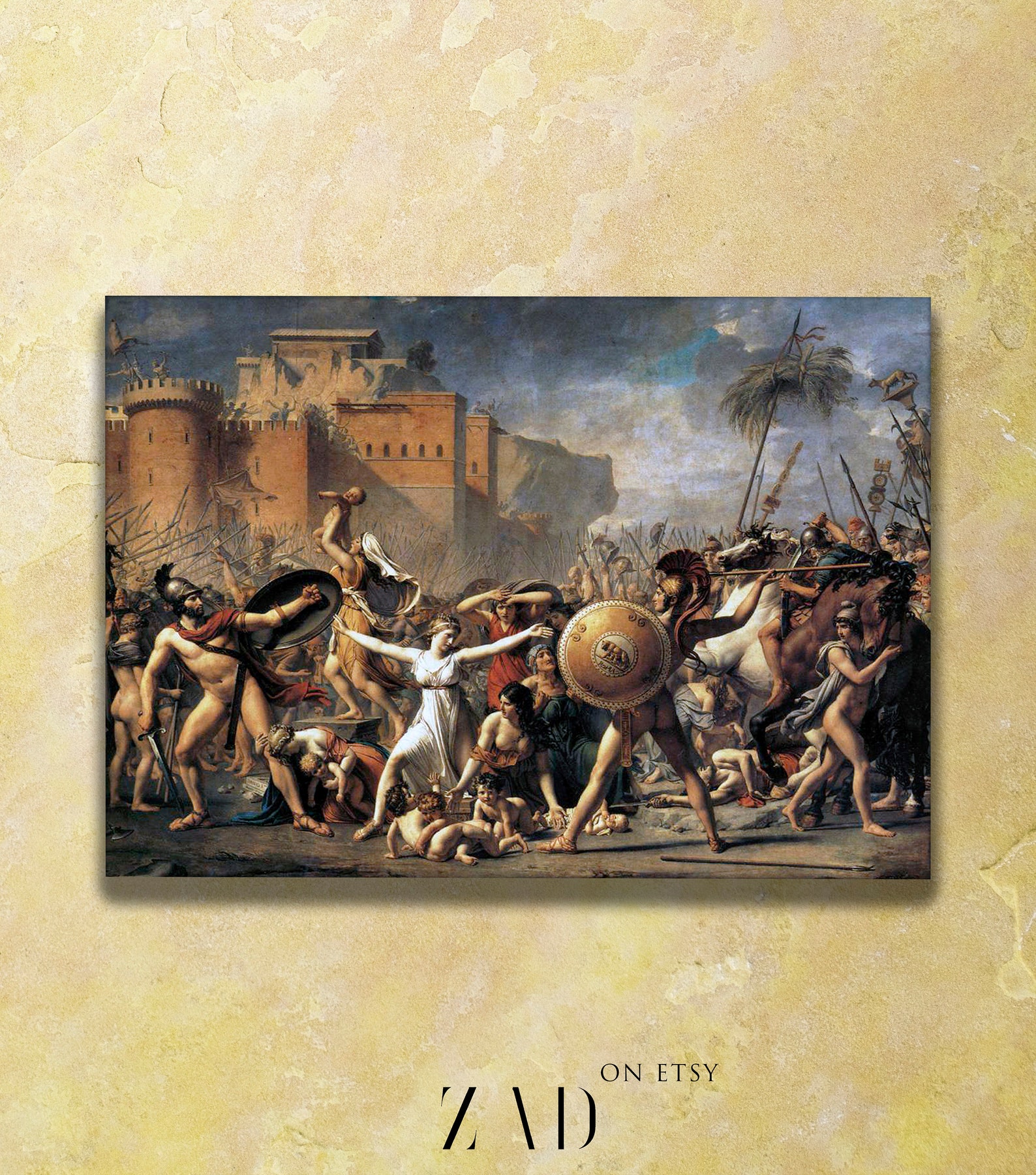 Jacques-louis David - the Intervention of the Sabine Women (1798 ...