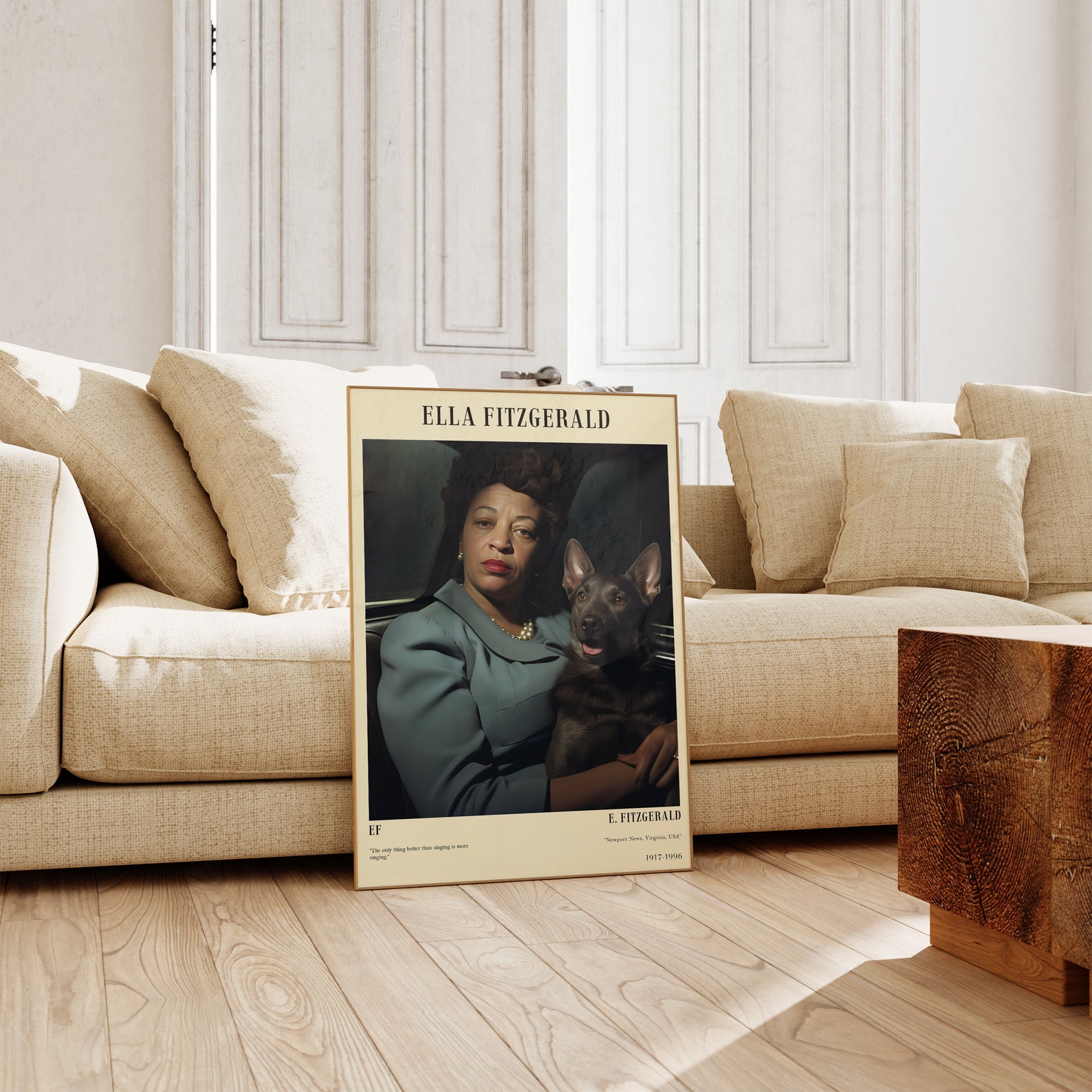 Ella Fitzgerald Poster | Musical Print | Jazz Poster | Jazz Portrait ...