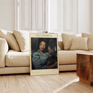 Ella Fitzgerald Poster | Musical Print | Jazz Poster | Jazz Portrait ...