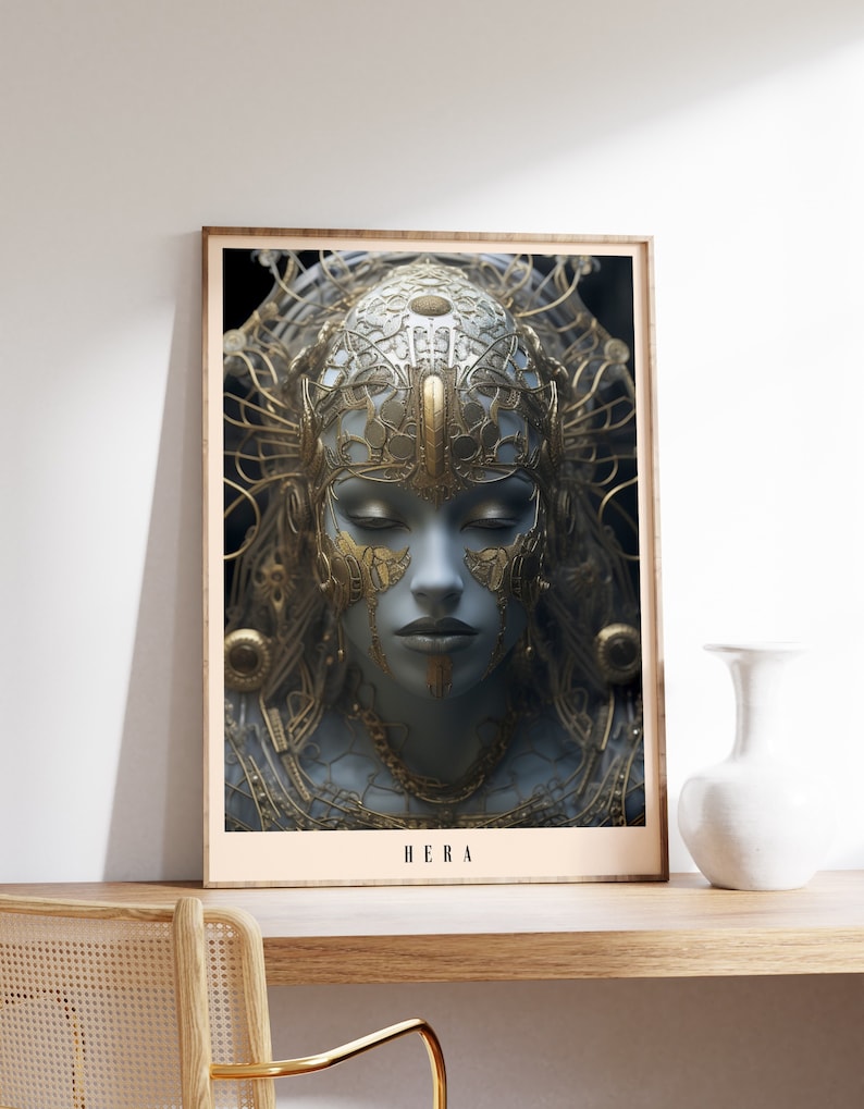 Hera Poster | Mythology Poster | Ancient Greece Art | Mythical Poster ...
