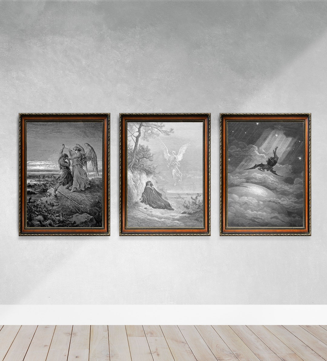 Set of Three Gustave Dore Prints | Gallery Wall Art Set Posters ...
