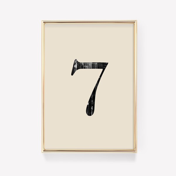 Number Art Print - Etsy