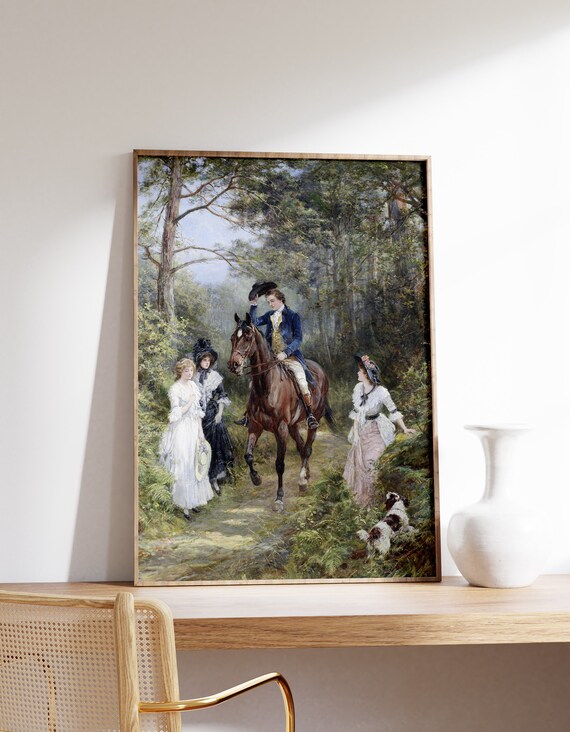 Heywood Hardy the Meeting in the Forest 1903 Vintage - Etsy