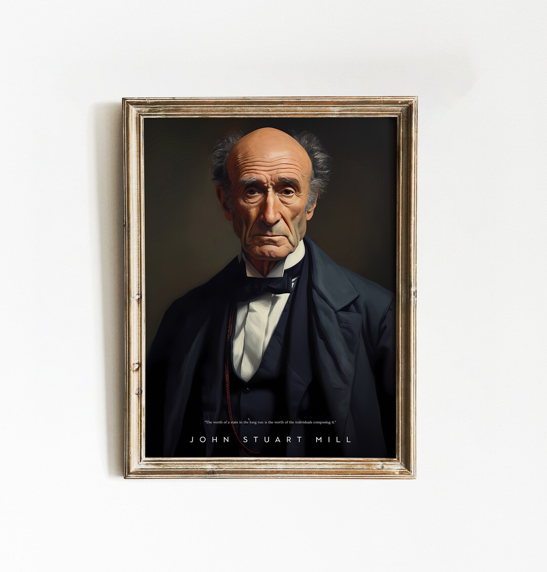 John Stuart Mill Poster | Philosopher Print | Bookworm Gift | Quote ...