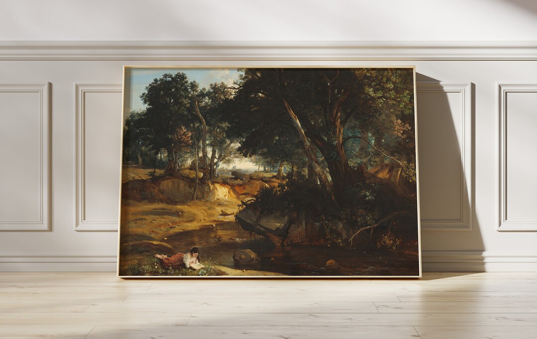 Jean-baptiste-camille Corot - Forest of Fontainebleau (1834) | Vintage ...
