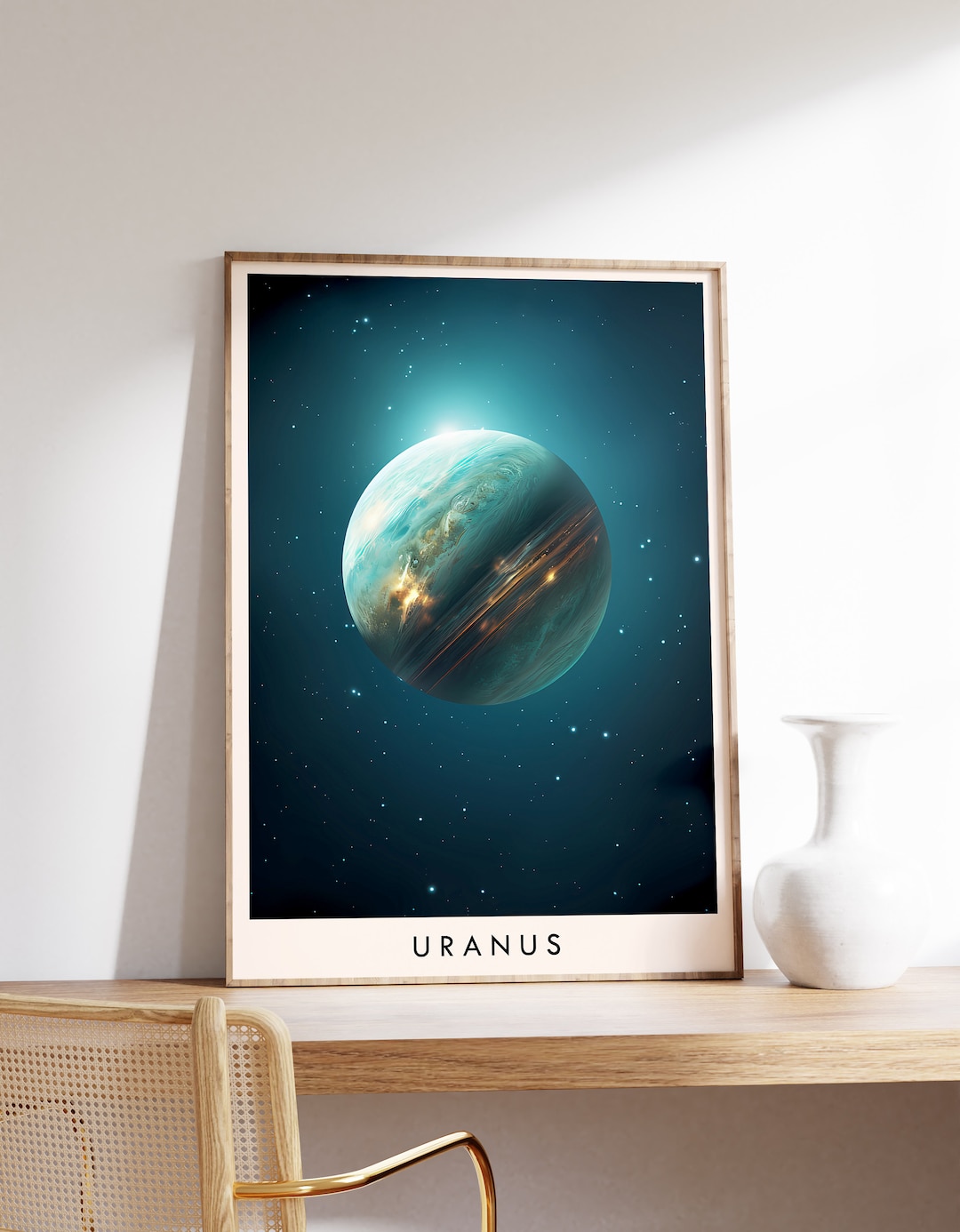 Vintage Uranus Galaxy Poster | Outer Space Art | Astronomy Wall Art ...