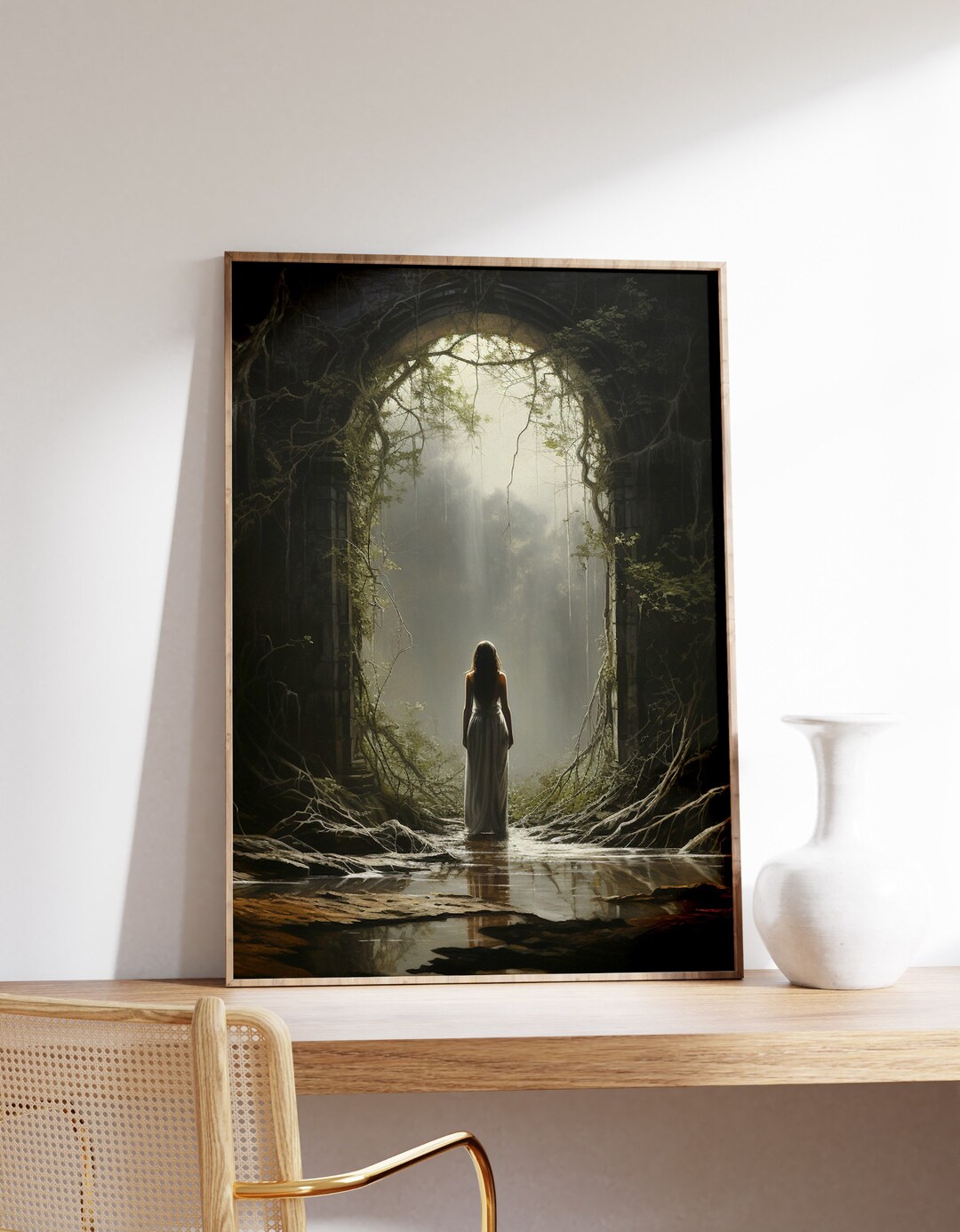 Forgotten Bride | Cottagecore Wall Art | Moody Botanical Wall Art ...