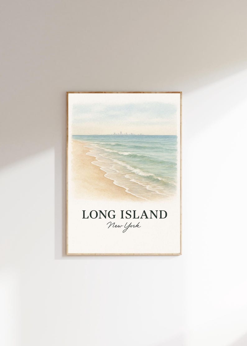 Long Island Travel Poster, New York Wall Art, Vintage Print, Long ...