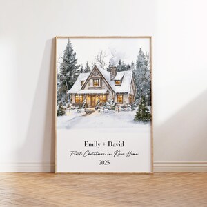 New Home Poster | First Christmas in New Home Print | Custom ...