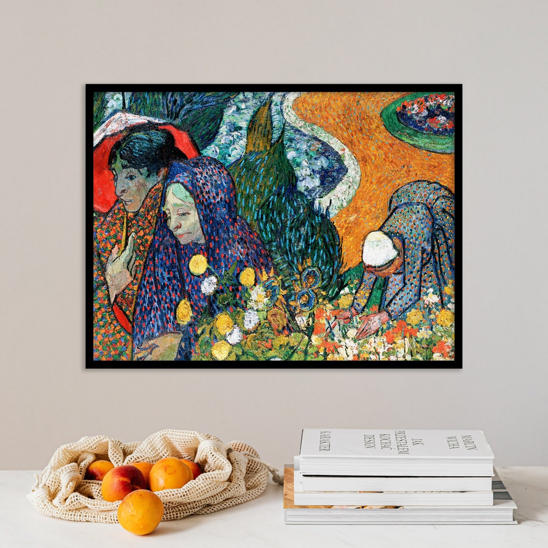 Van Gogh Poster | Memory of the Garden at Etten Ladies of Arles (1888 ...