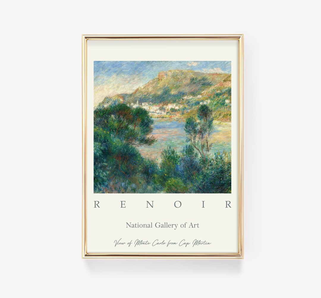 Auguste Renoir Art Poster | High Quality Dark Emerald Green Water Color ...