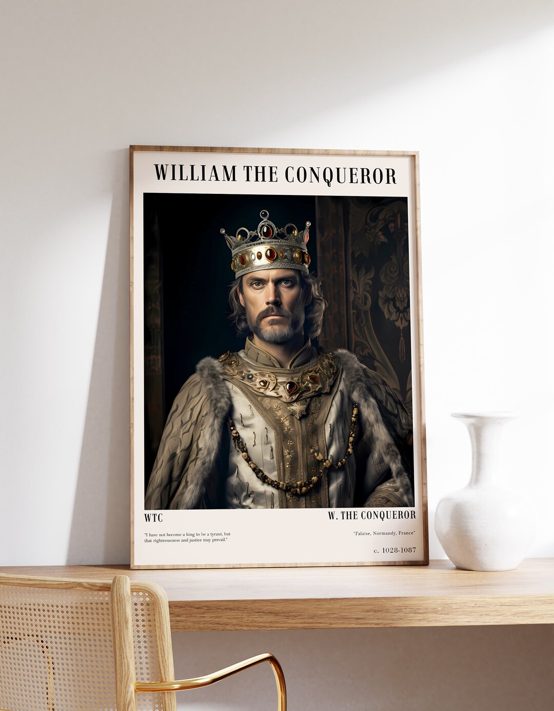 William the Conqueror Poster | Vintage Portrait | Historical Poster ...