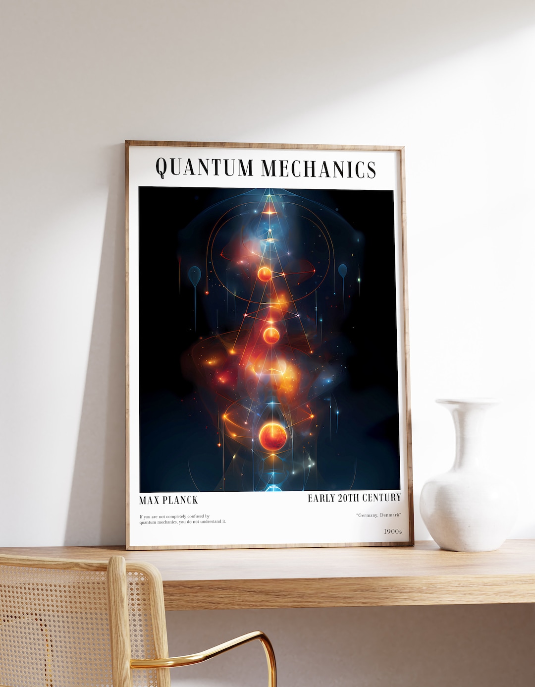 Science Wall Art | Quantum Mechanics | Antique Science Painting ...
