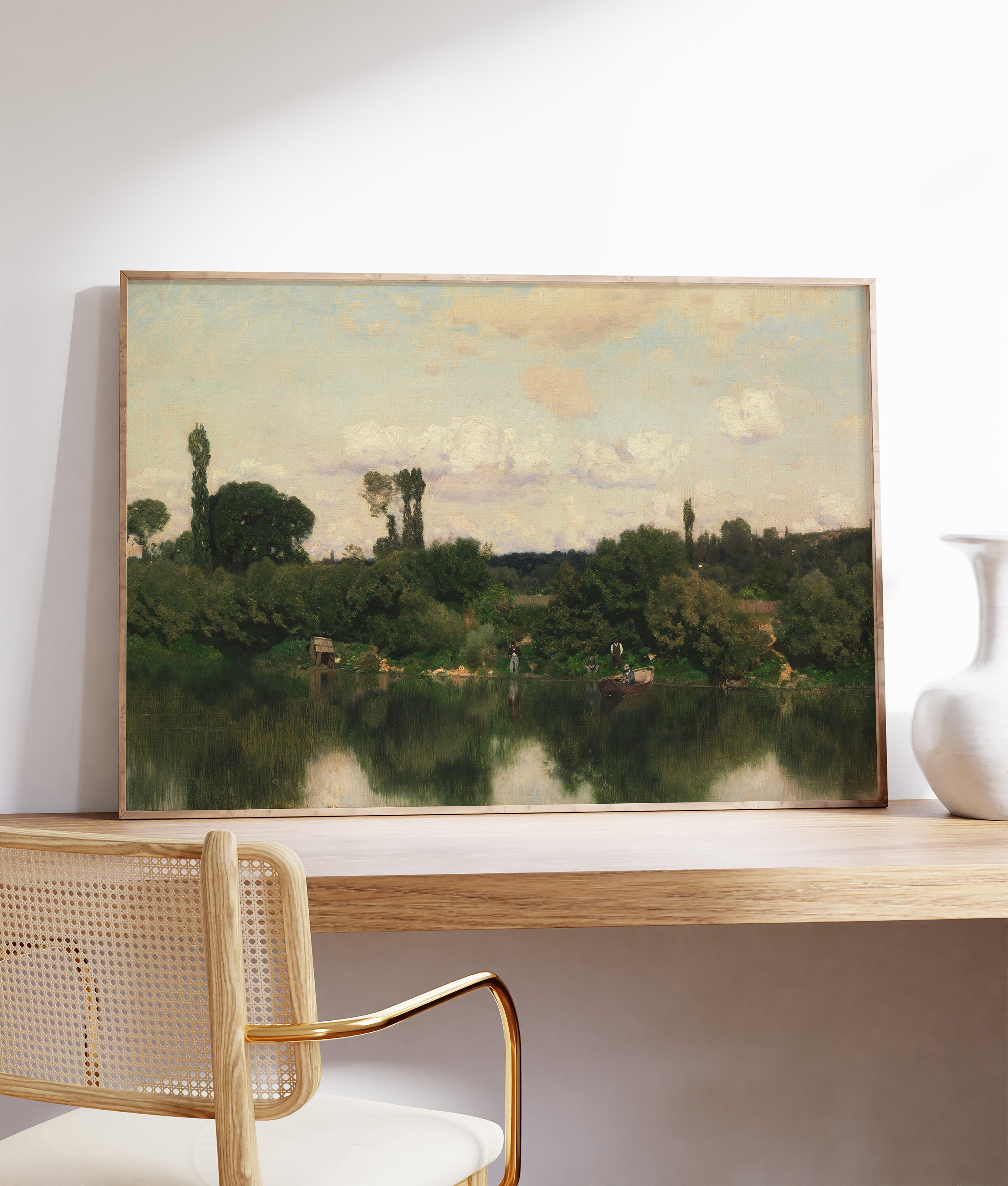 Martin Rico Y Ortega on the Seine 1869 Lake Landscape - Etsy
