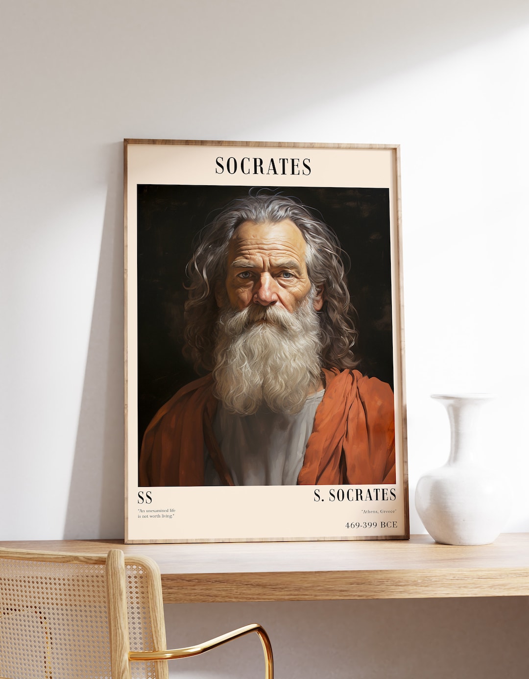 Socrates Poster | Vintage Wall Art | Bookworm Gift | Wall Art ...