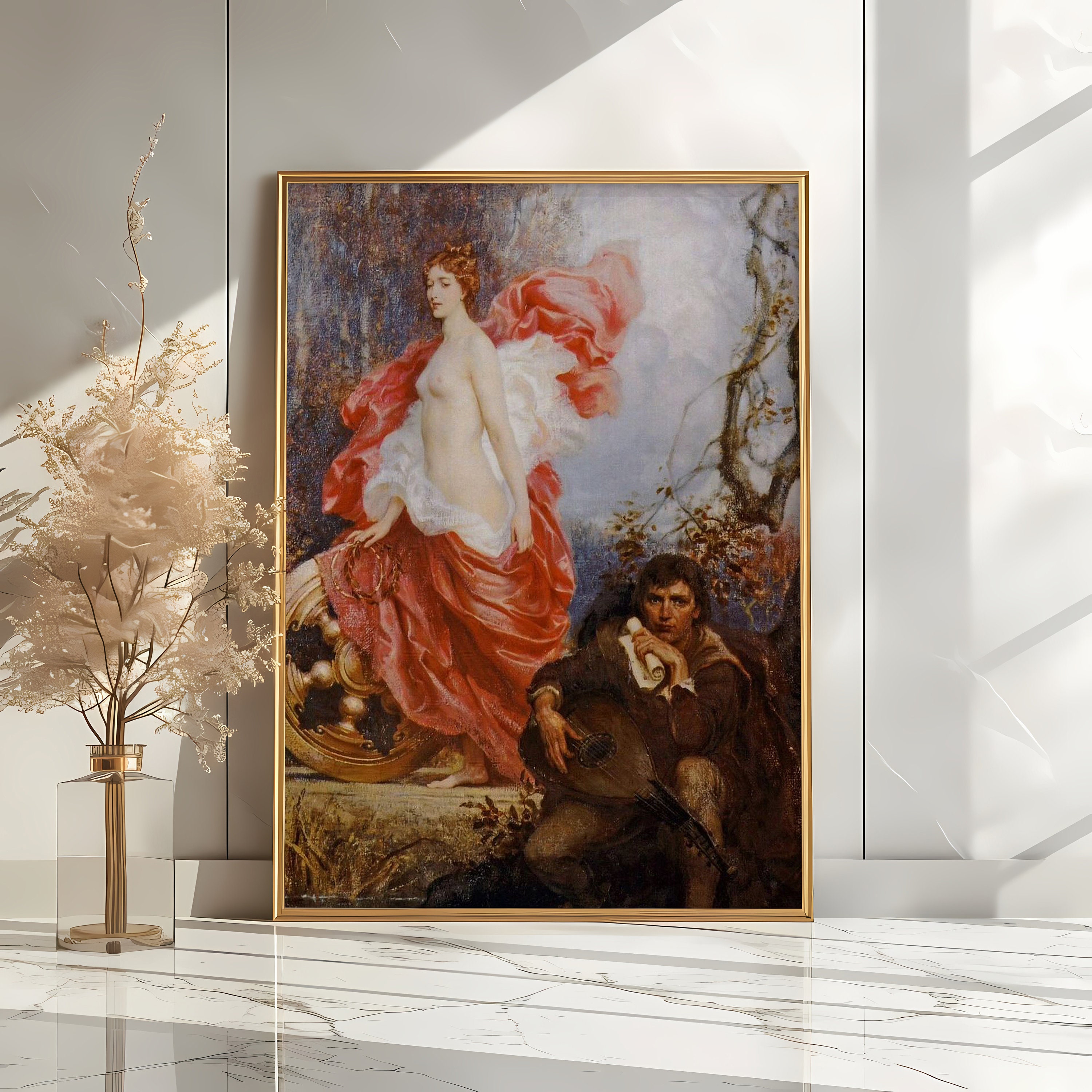 Art and the Jade by Herbert James Draper | Vintage Painting Print ...