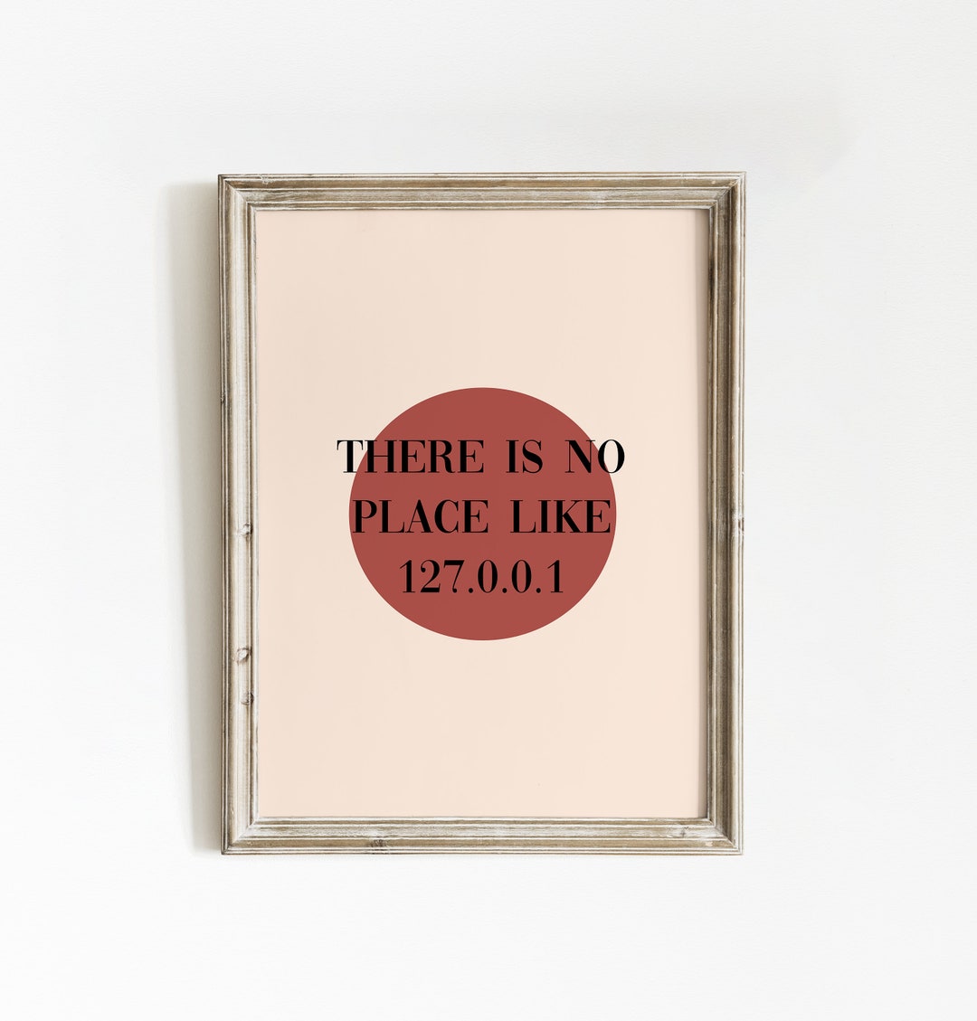 There is No Place Like 127.0.0.1 Print | Geeky Poster | Geeky Canvas | Geeky Decor | Computer ...