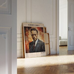 Albert Camus Poster | Vintage Wall Art | Bookworm Gift | Wall Art ...