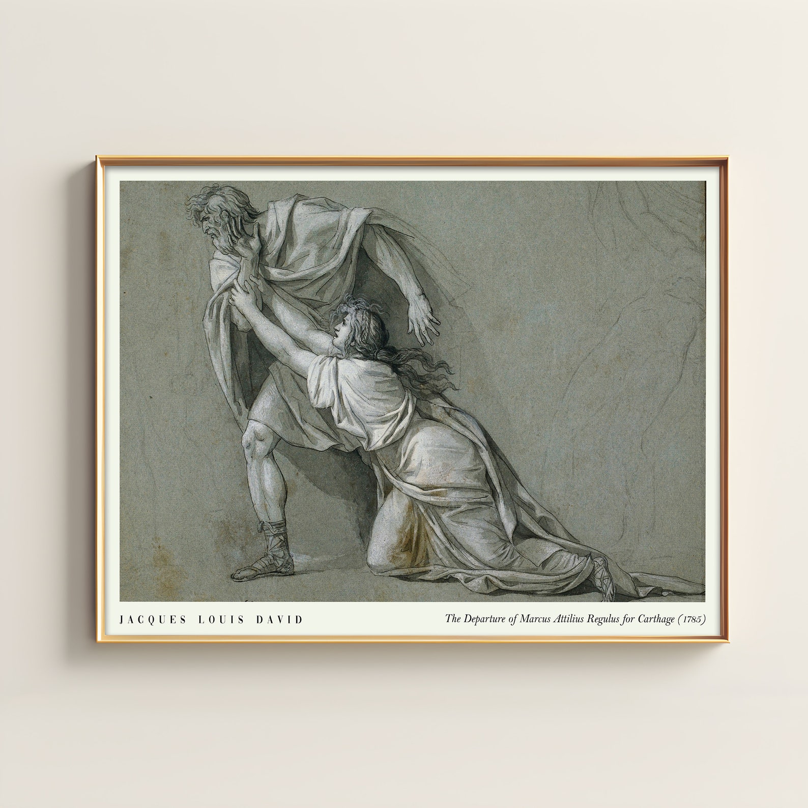 Jacques Louis David Art Print | the Departure of Marcus Attilius ...