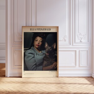 Ella Fitzgerald Poster Musical Print Jazz Poster Jazz Portrait Musical ...