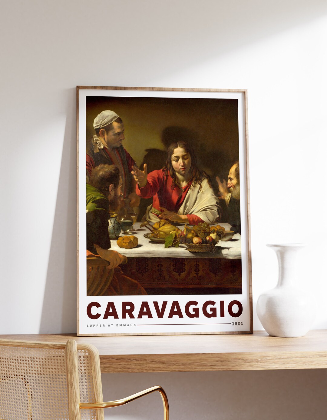 Caravaggio Art Print | Supper at Emmaus (1601) | Modern Decor | Famous ...
