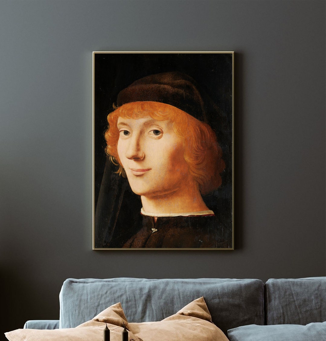 Antonello Da Messina - Portrait of a Young Man (1470) | Vintage Antique ...