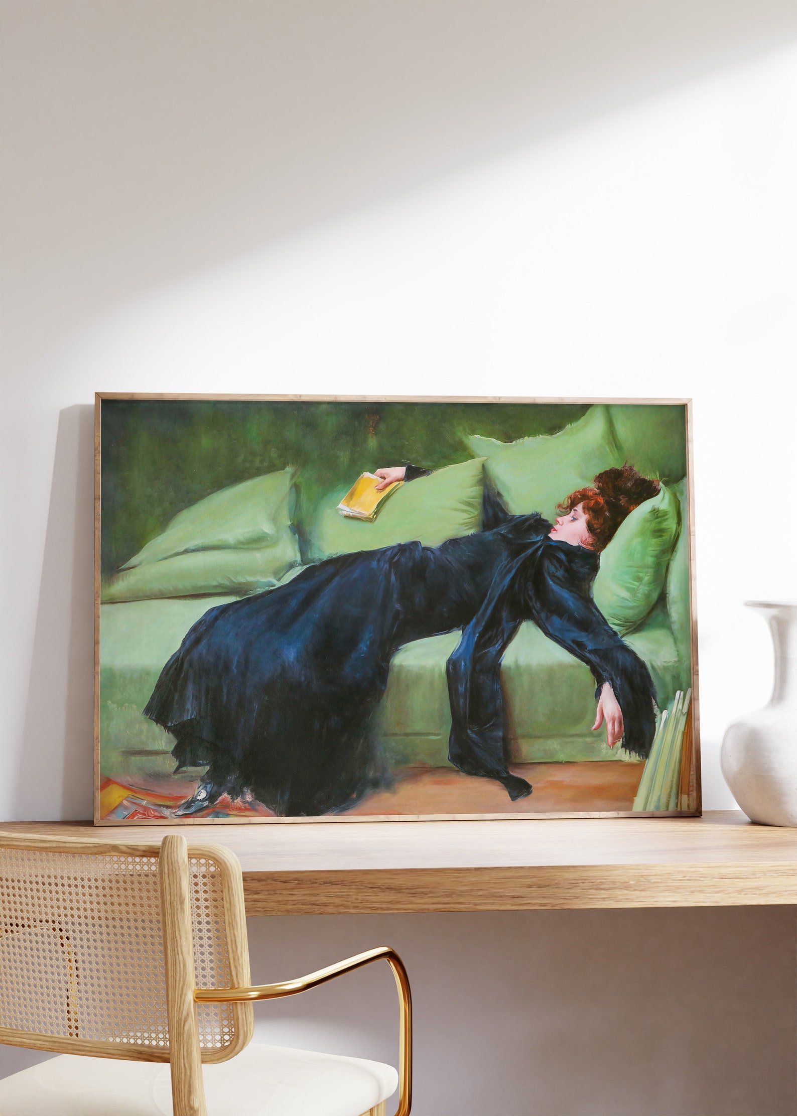 Decadent Young Woman | After the Dance | Vintage Painting | Book Art ...