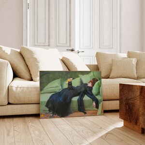 Black Cat Art Poster | Decadent Young Woman Cat Poster | After the ...