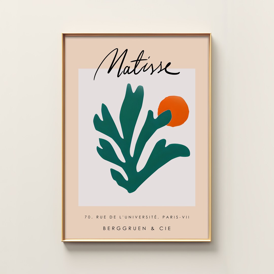 Leaves Drawing by Henri Matisse | Exhibition Poster | Mid Century ...
