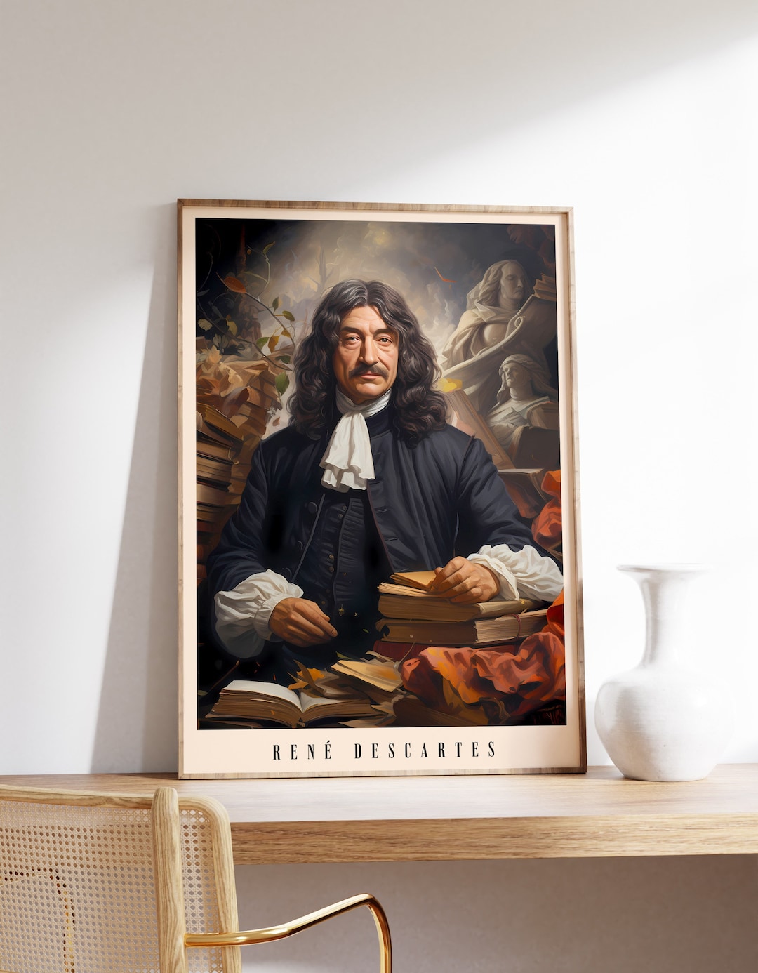 René Descartes | Philosophy Print | René Descartes Poster | Historical ...
