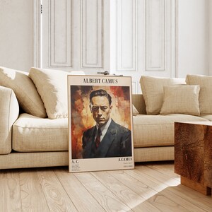 Albert Camus Poster | Vintage Wall Art | Bookworm Gift | Wall Art ...