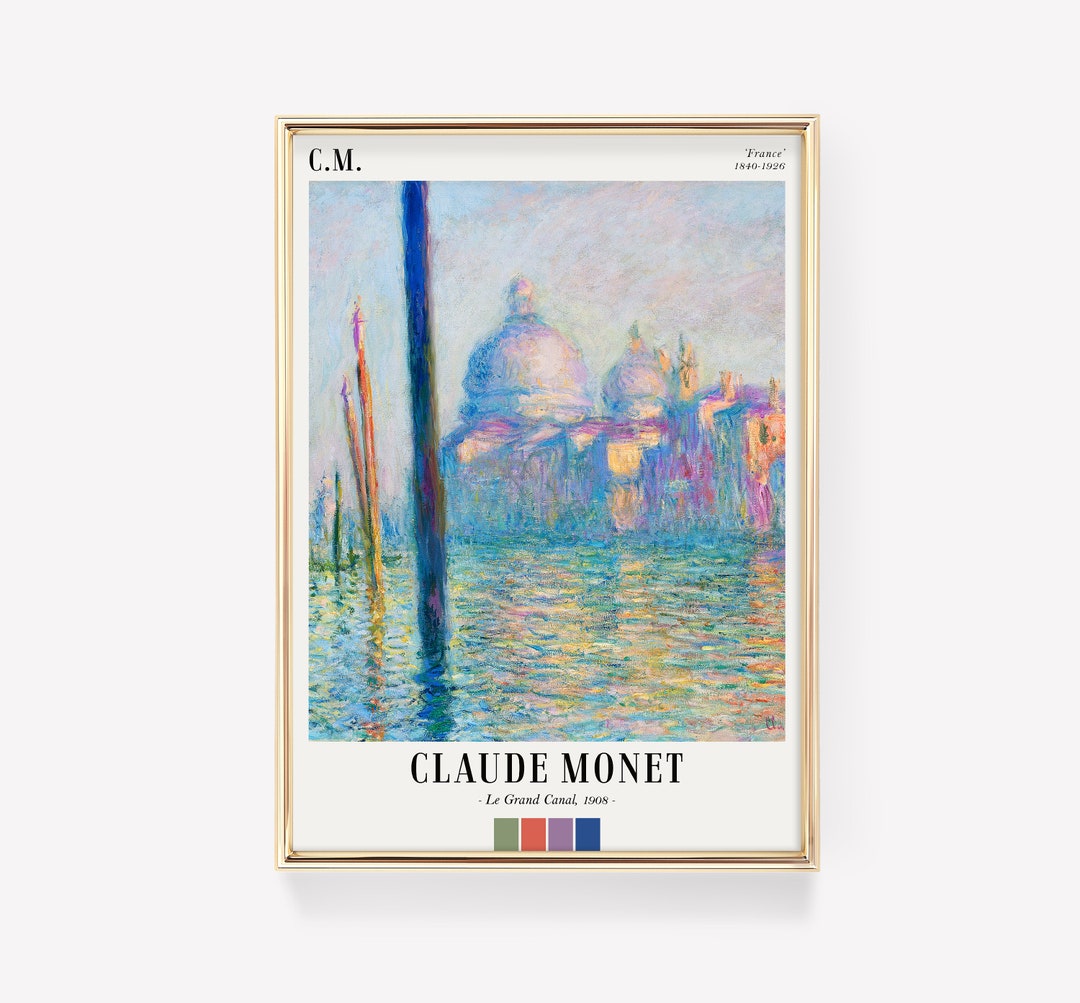 Claude Monet Art Poster | Le Grand Canal | Exhibition Print | Monet ...