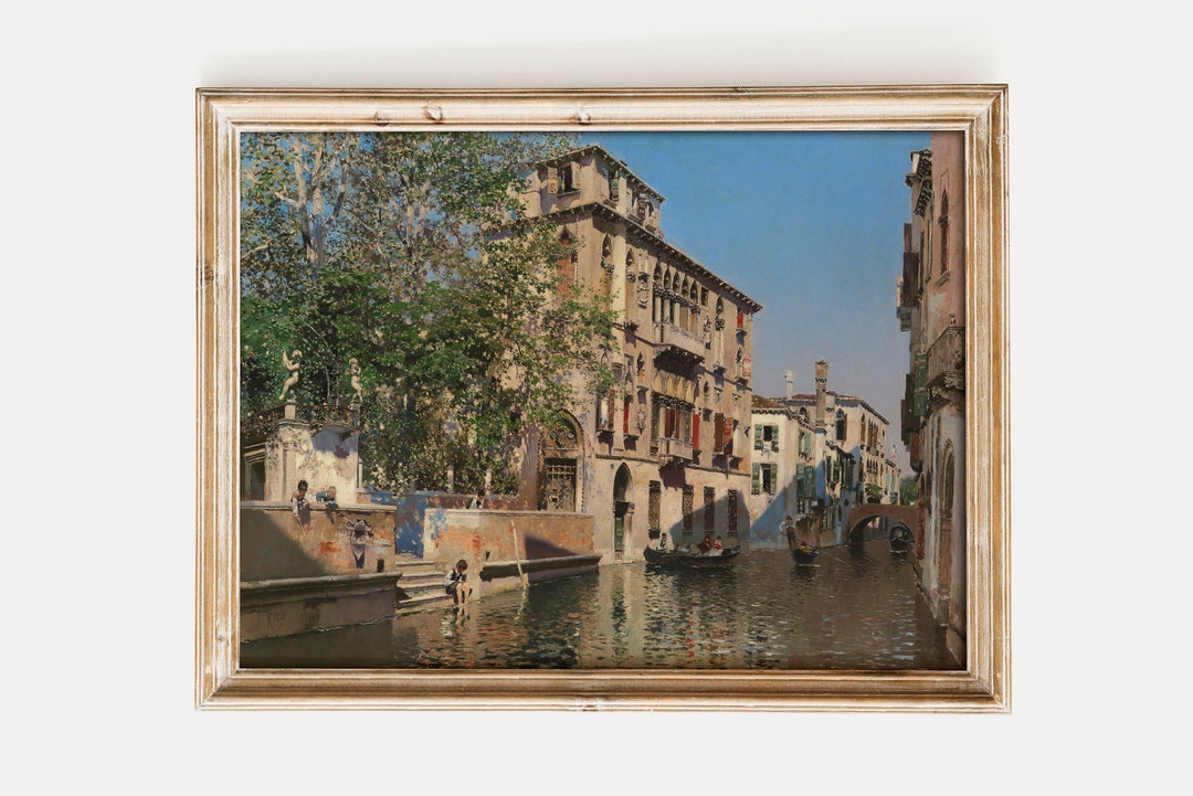 Martin Rico Y Ortega - A Canal in Venice (1879) | City Landscape Print ...