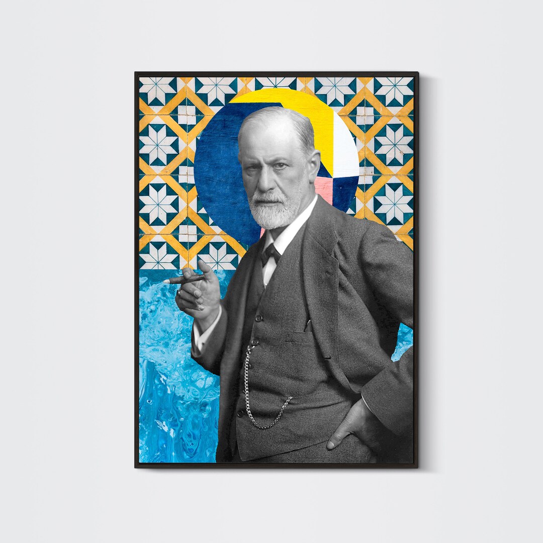 Sigmund Freud Art Print - Philosopher Poster, Psychoanalysis, Therapy ...