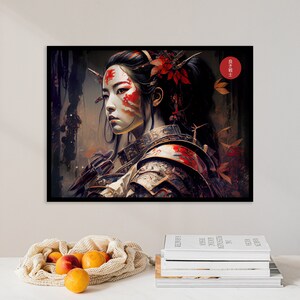 Samurai Poster | Geisha Artwork | Female Warrior Poster | Japanese ...