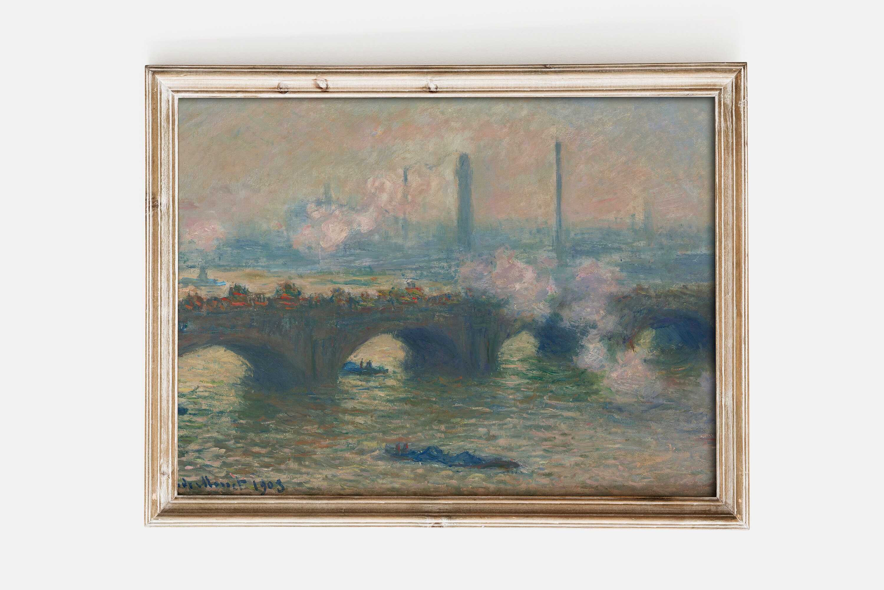 Claude Monet Waterloo Bridge Gray Day 1903 Vintage - Etsy