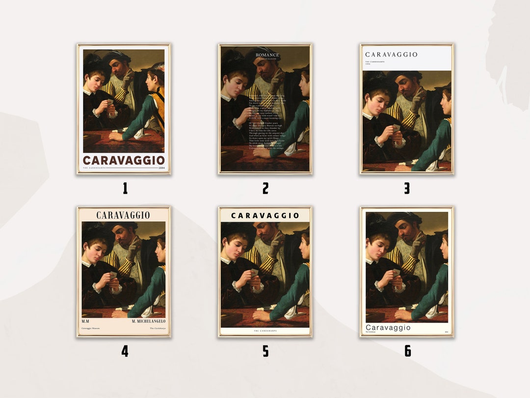 Baroque Art Print | Caravaggio Poster | Caravaggio Print | Minimalist ...
