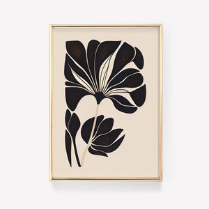 Abstract Plant Art Large Abstract Print Abstract Botanical Boho Wall ...