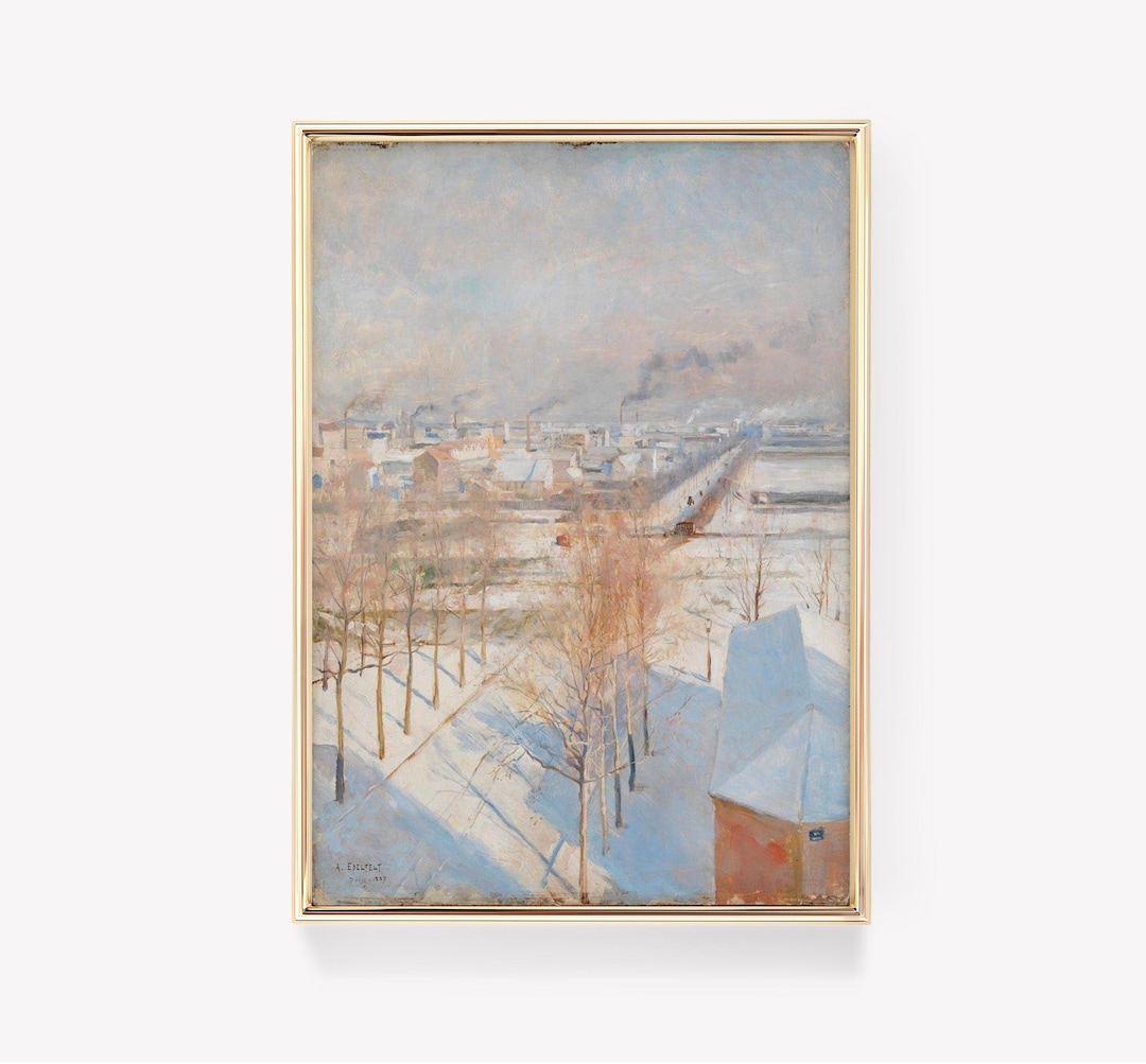 Albert Edelfelt Print | Artist's Studio View | Paris Winter Scene ...