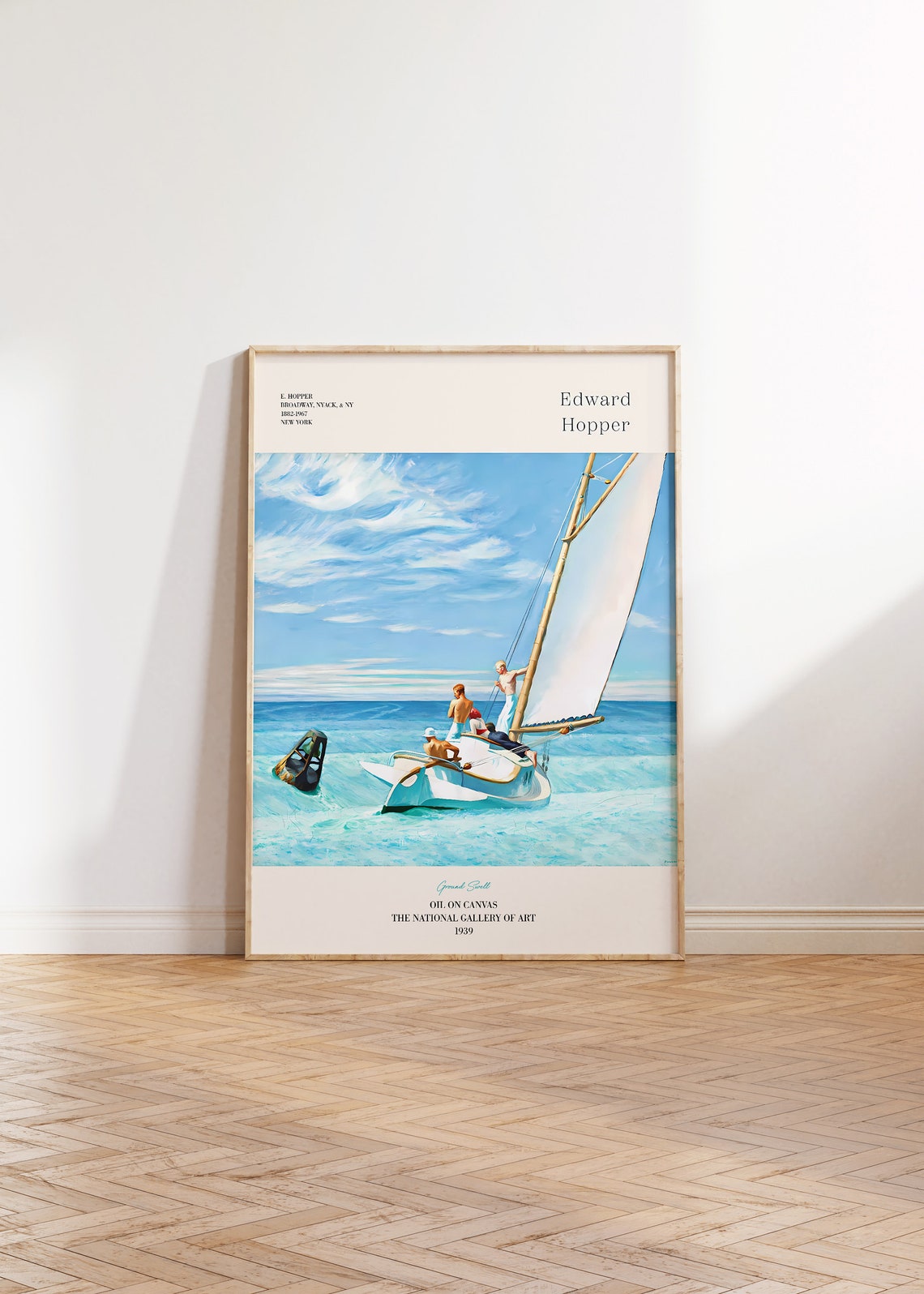 Edward Hopper - Ground Swell | Ocean Poster | Sea Lover Gift Painting ...