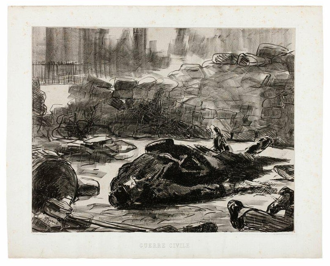 Honoré Daumier Print | Guerre Civile Artwork | Vintage Painting ...