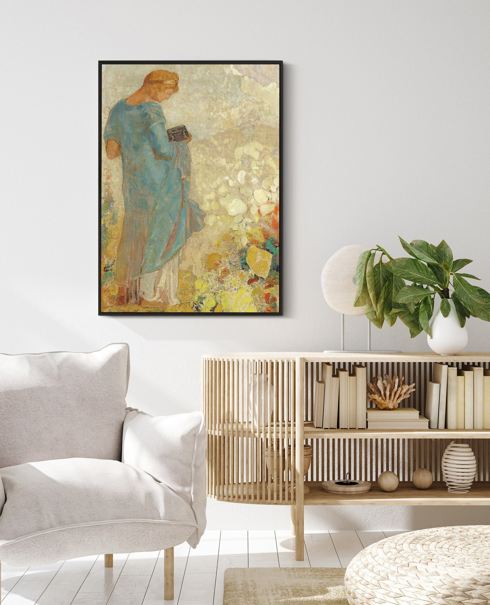 Odilon Redon Pandora 1910 Vintage Portrait Oil Painting - Etsy