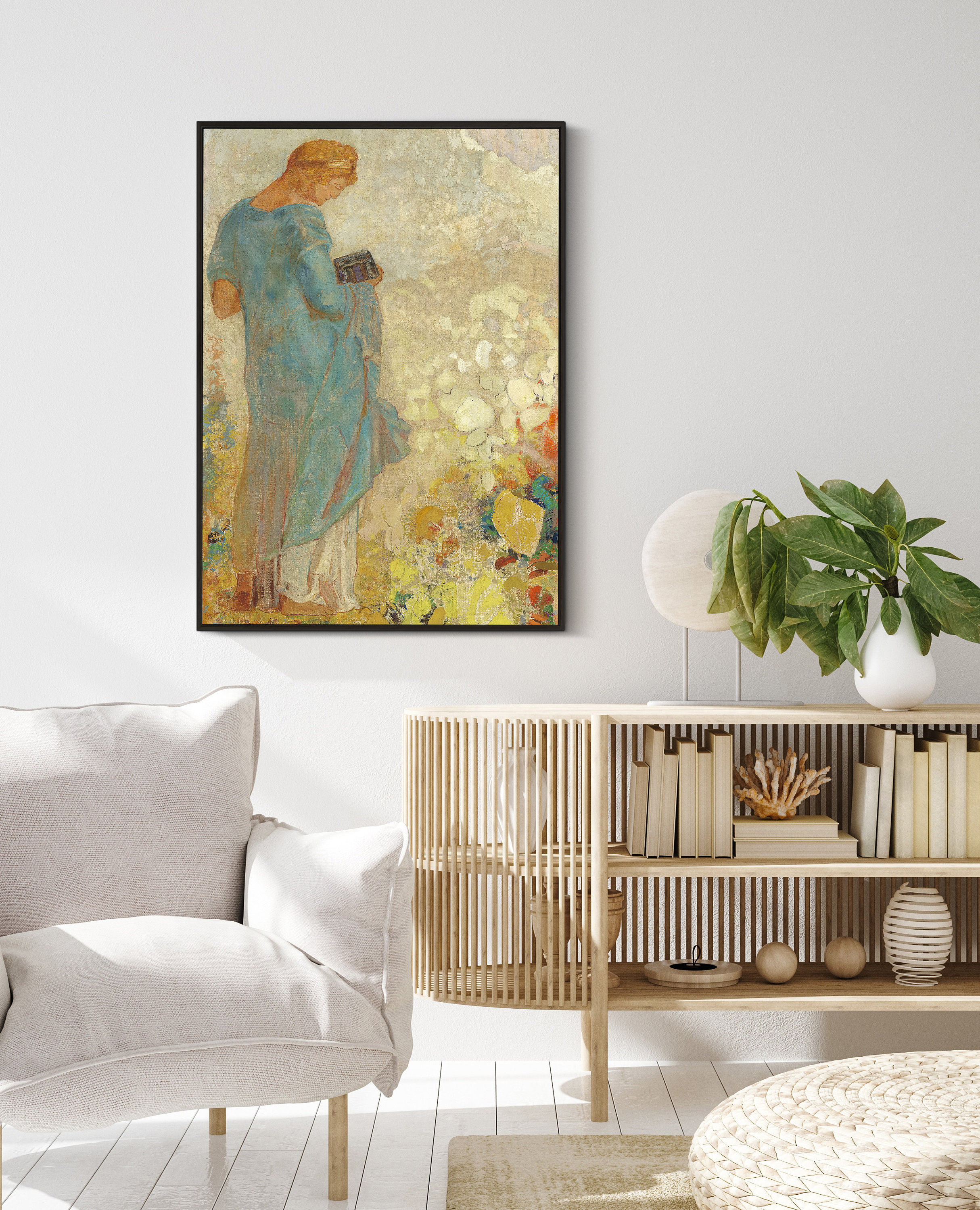 Odilon Redon - Pandora (1910) | Vintage Portrait Oil Painting Greek ...