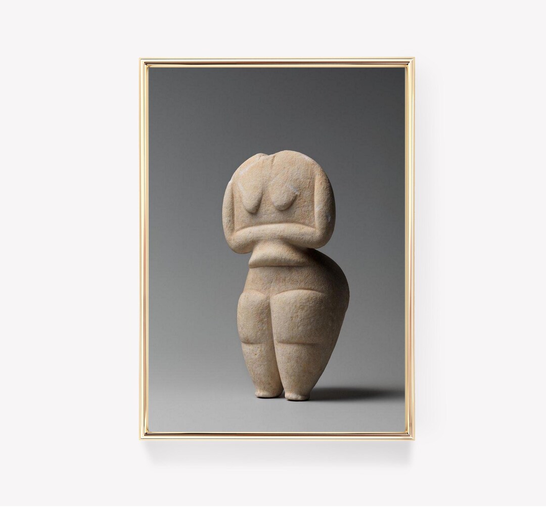 Cycladic Figurine | Ancient Artifact | Museum Art Print | Vintage Print ...