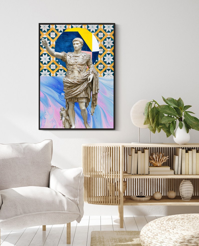 Augustus Caesar Original Art Print - Roman Emperor First Emperor of ...