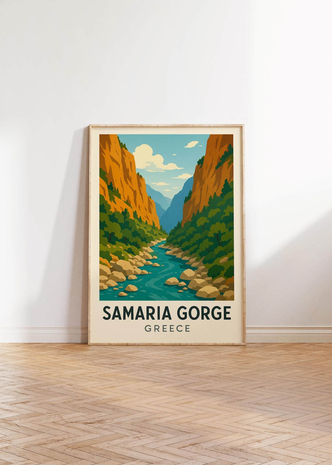 Samaria Gorge Poster, Crete Greece Print, Greek Canyon Wall Art ...