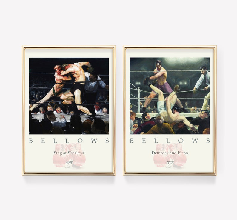 George Wesley Bellows Art Print Set of 2 | Vintage Boxing Print | MMA ...