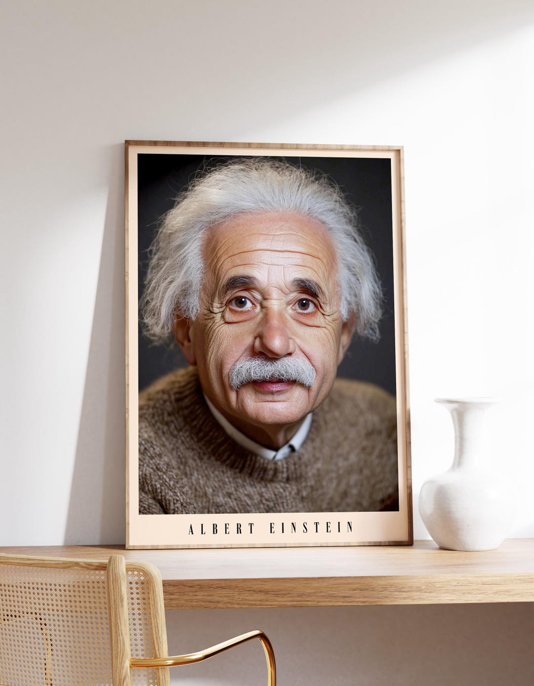 Albert Einstein Print | Vintage Painting | Historical Decor | Modern ...