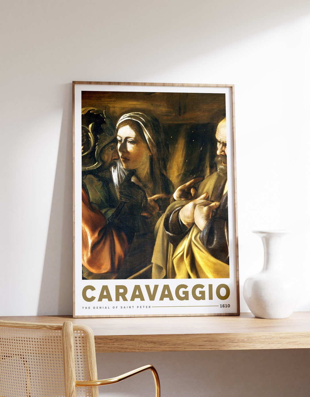Caravaggio Poster | the Denial of Saint Peter (1610) | Dark Art ...